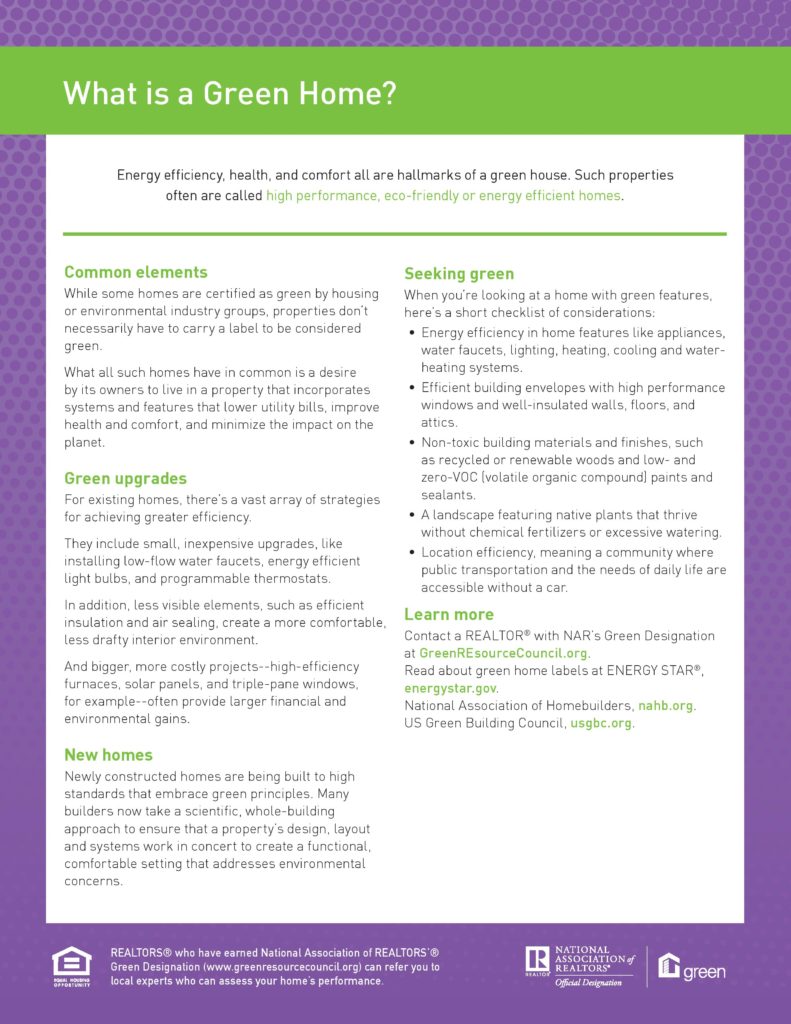 What Defines a Green Home? — Portia Green, REALTOR® — Cømpass